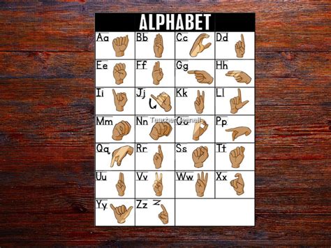 Asl Alphabet Chart Printable