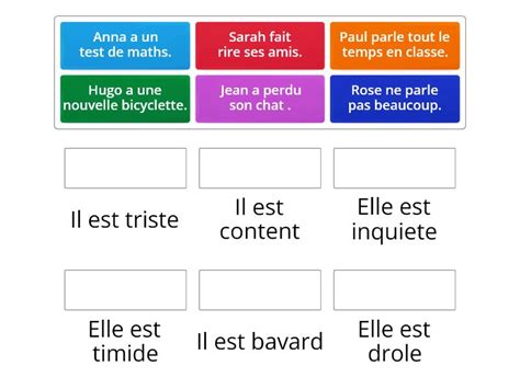 Les Adjectifs Une Las Parejas