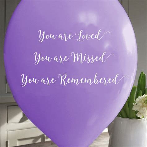 Purple You Are Loved Missed Remembered Funeral Etsy