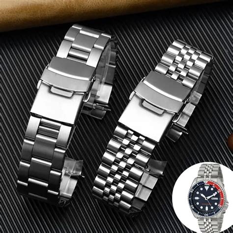Correa De Acero Inoxidable 316L Para Reloj Seiko SKX007 SKX009 Pulsera