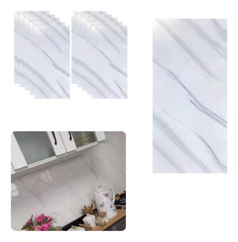 10 Placa Adesiva Parede Piso Painel Vinílico Mármore 30x60cm MercadoLivre