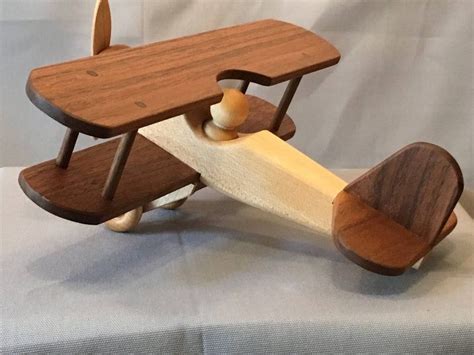 Biplan Jouet En Bois Fait Main Avion Biplan Fait Main Jouet Etsy