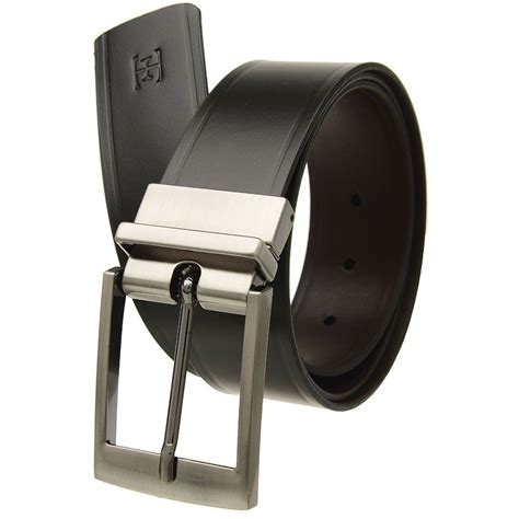 Cinto Social Dupla Face Masculino Eleah em Couro Ful Calf Preto Café