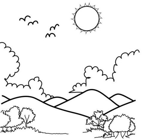 30 Dibujos De Paisajes Para Colorear Colorear24