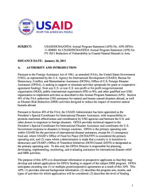 Fillable Online Apply Grants Usaid Dcha Ofda Annual Program Statement