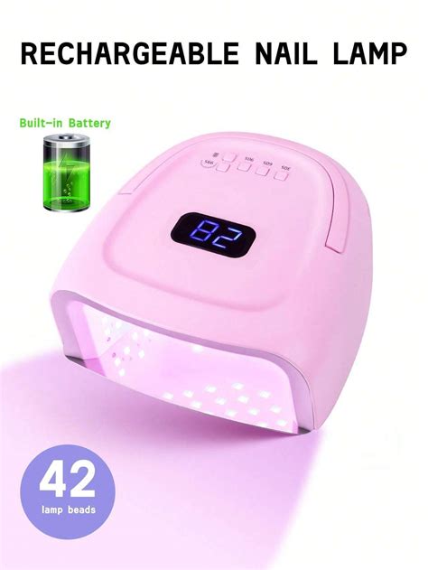 1 pieza Lámpara portátil de fototerapia para uñas LED UV recargable