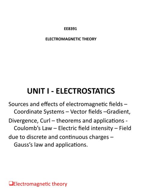 unit i introduction pdf euclidean vector electric field