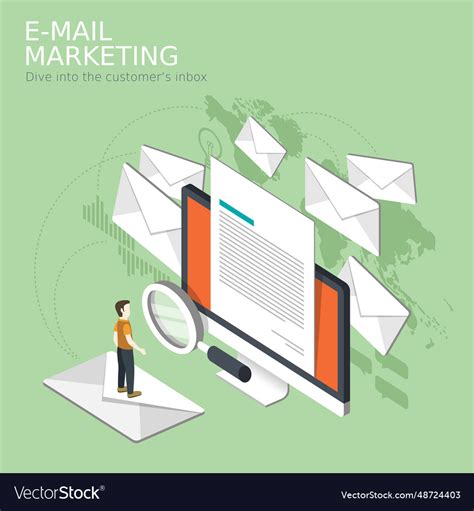 E Mail Marketing Concept Royalty Free Vector Image