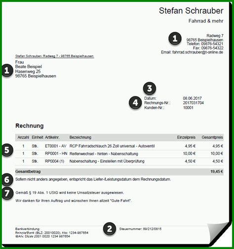 Hervorragend Korrekte Kleinunternehmer Rechnung Mit