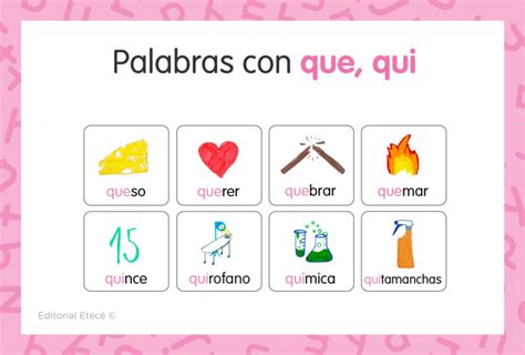 Palabras Con Que Y Qui Ejemplos Y Oraciones Lenguaje