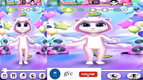 Unicorn Onesie Costume Dance Party My Talking Angela Playthrough 2023