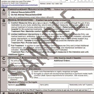 Printable Polst Form Templates Fillable Samples In Pdf Off