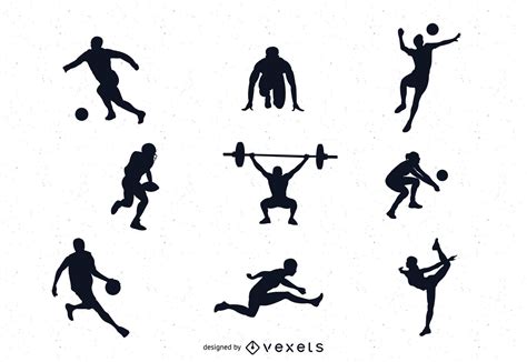Descarga Vector De 9 SILUETAS DE VECTOR DE DEPORTES GRATIS