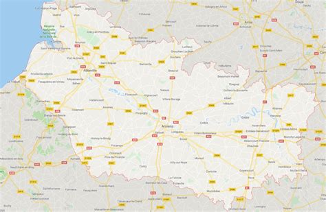 Carte de la Somme Somme carte du département 80 villes tourisme