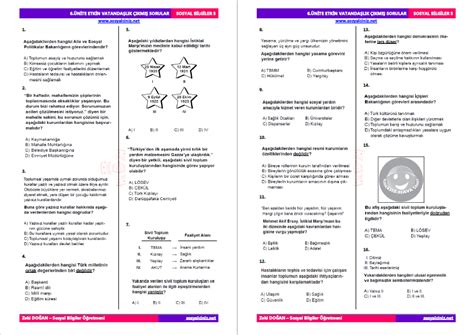 5 Sınıf Sosyal Bilgiler 6 Ünite Bursluluk Çıkmış Sorular Sosyal