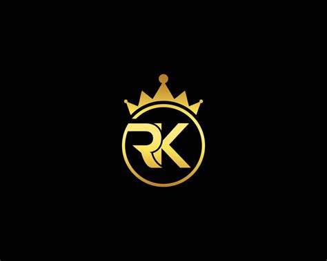 Dise O De Logotipo Rk Estilo De Emblema De Monograma Con Icono De