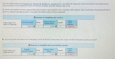 solved use the tables below and exhibit 1 a exhibit 1 b