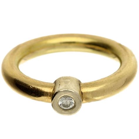 Ring Af Guld Og Hvidguld 14kt Fattet Med Brillant Ca 0 10ct Ebuy Dk