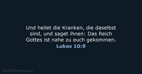 12 Oktober 2024 Bibelvers Des Tages LU12 Lukas 10 9