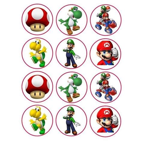 Super Mario Edible Cupcake Fairy Cake Topper X24 On EBid United Kingdom