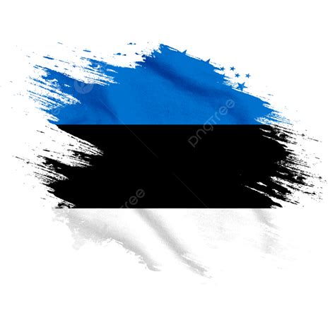 Estonia New Watercolor Flag Brush Estonia Flag Estonia Day PNG