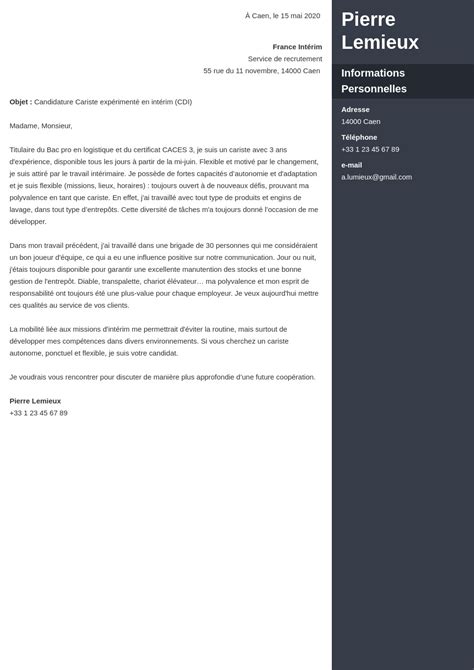 Guide pratique pour rédiger une lettre d intérim et un mail à une