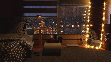 Cozy Bedroom Ambience Relaxing Rain Sounds 8 Hours Rain On Window