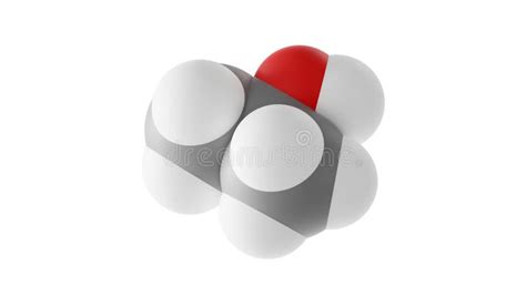 Isopropanol Molecule Isopropyl Alcohol Molecular Structure Isolated
