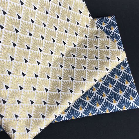 Tissu coton cretonne Ecailles dorées doré MPM