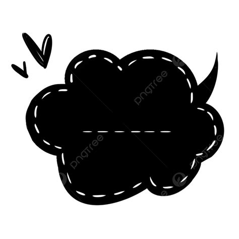 Hand Drawn Dialog PNG Transparent Black Cute Cartoon Hand Drawn Dialog