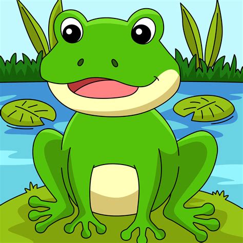 ilustração de animais coloridos de desenhos animados de sapo 6325981