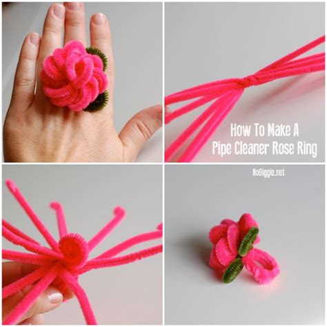 How To Make A Pipe Cleaner Rose Ring