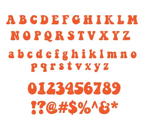 Retro Groovy Font SVG Groovy Alphabet Retro Alphabet Procreate