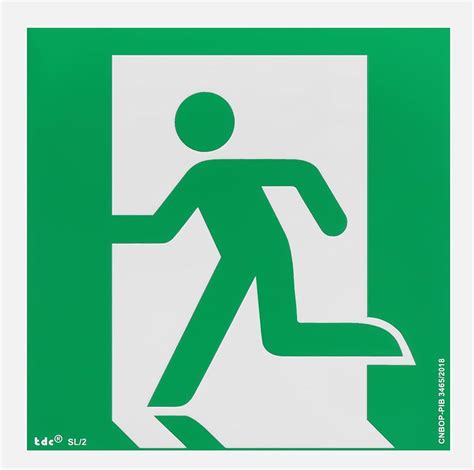 Notlok Safety Work Panneau Sortie De Secours 15 X 15 Cm Panneau