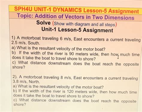 solved solve yourself and send the solutions unit 1