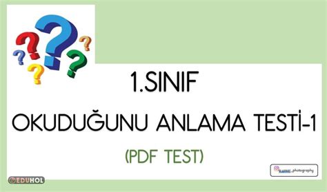 1 Sınıf Okuduğunu Anlama Test Eduhol Ders Videoları İzle Online