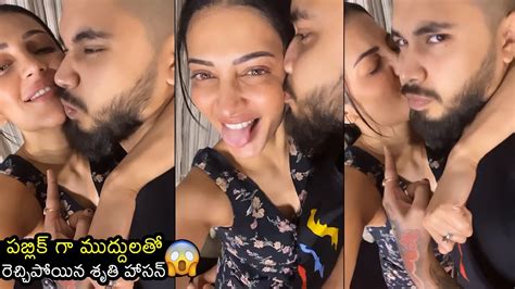 Shruti Haasan Kisses Her Boyfriend Shantanu Hazarika Shruti Haasan