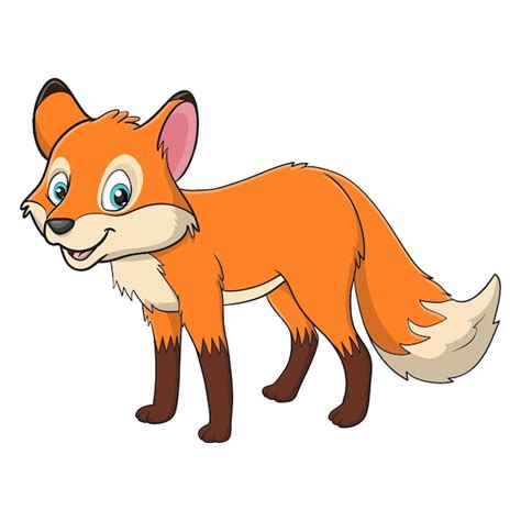 Ilustraci N Vectorial De Dibujos Animados Lindo Zorro Vector Premium