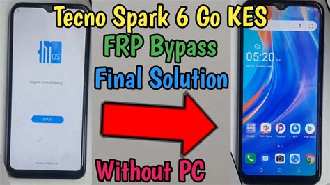 Tecno Spark 6 Go KES Frp Bypass Remove Google Account