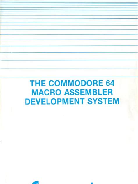 c64 macro assembler development system manual c64101 pdf pdf assembly language computer