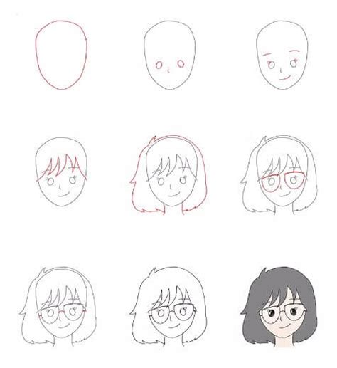 Comment Dessiner Fille Portant Des Lunettes Dessin Facile