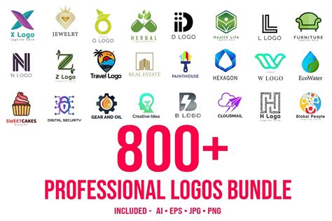 800 Professional Logos Bundle Gráfico por Creative Creator Creative