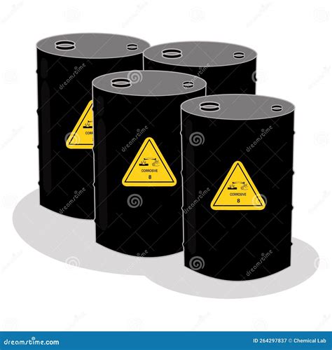 Hazardous Chemicals Sign On White Background Cartoon Vector