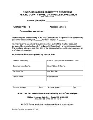 Fillable Online Kingcounty Late Filing Instructions These Instructions