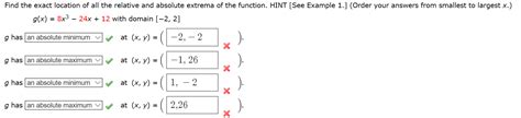 solved find the exact location of all the relative and