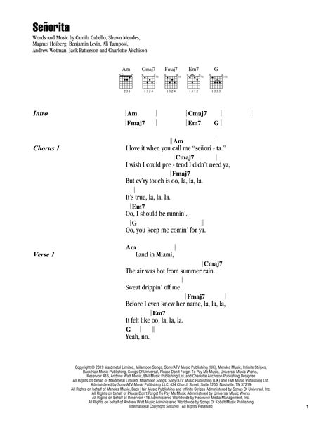 Shawn Mendes Camila Cabello Señorita sheet music