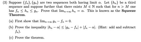 solved 3 suppose {fn} {gn} are two sequences both having