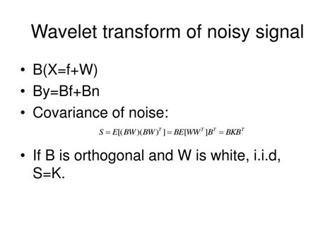 ppt signal denoising with wavelets powerpoint presentation free download id 1717632