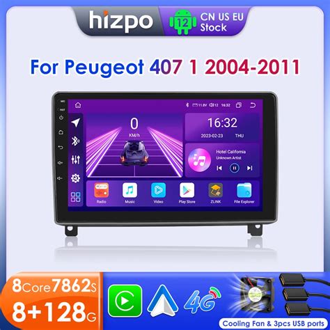 Hizpo 2 DIN Android Car Stereo For Peugeot 407 Cc SW 407CC 2004 2011