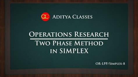 sim 8 two phase method in simplex to minimize a linear programming problem lpp youtube